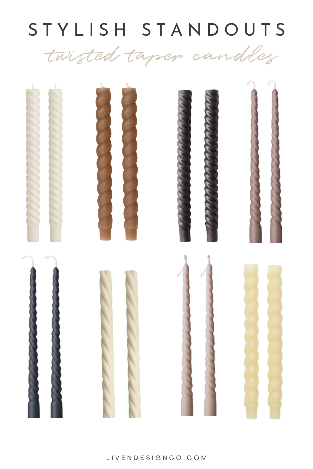 Stylish Taper Candles — LIVEN DESIGN