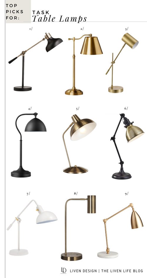 Stylish Task Table Lamps Under $80 — LIVEN DESIGN