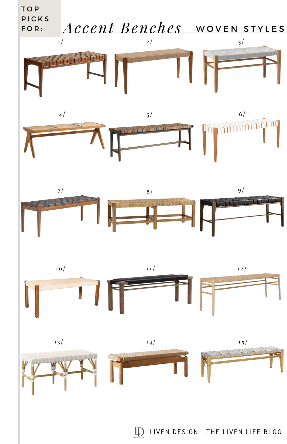 Favorite Woven Benches for the Home — LIVEN DESIGN