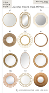Adding Texture With A Natural Woven Mirror — LIVEN DESIGN