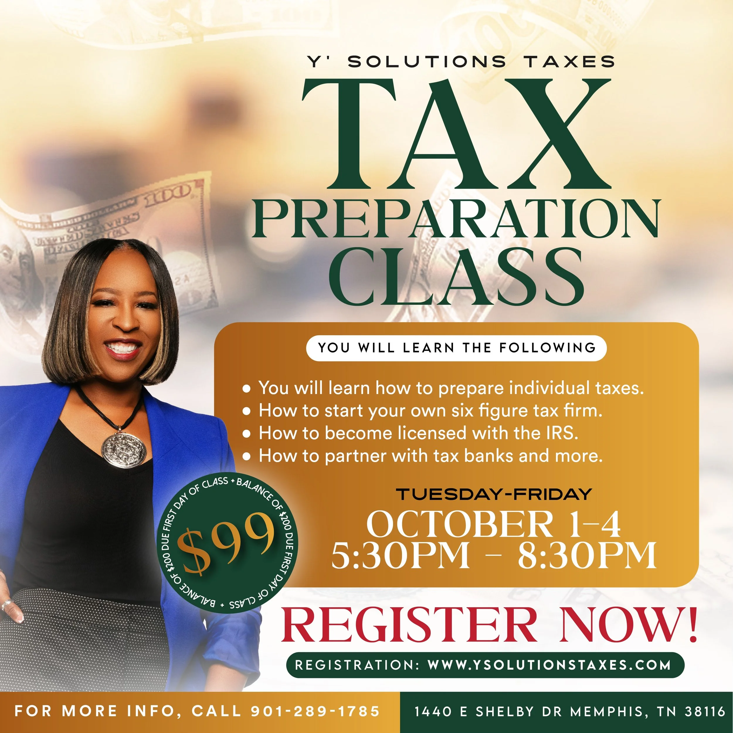 TAX SCHOOL — Y' Solutions Taxes & Tax School