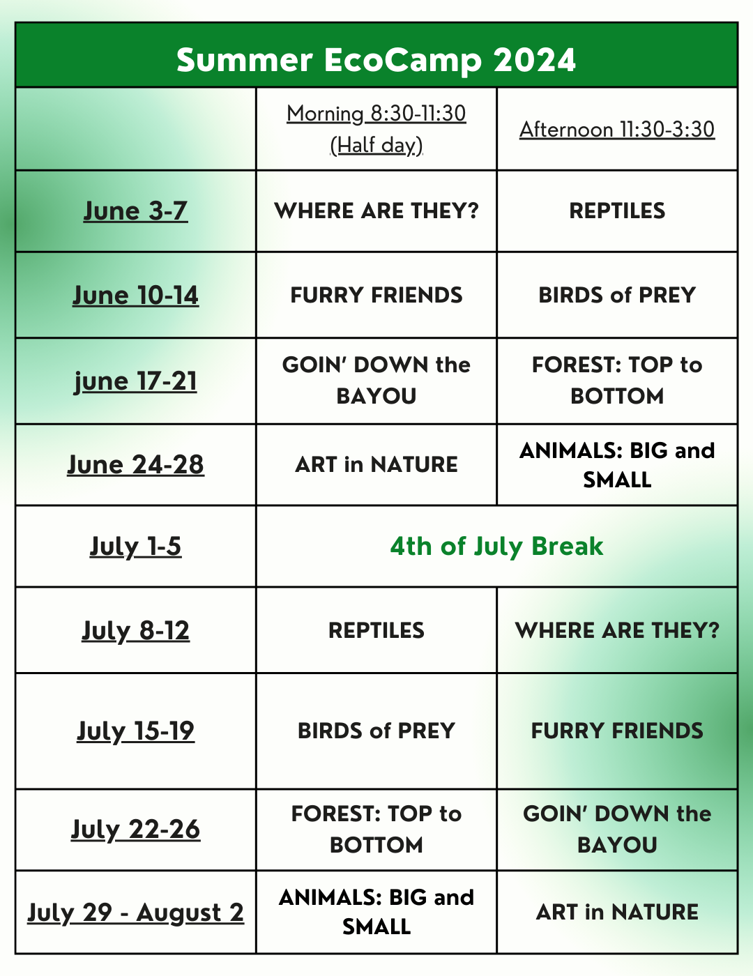 Armand Bayou Nature Center EcoCamps — ABNC