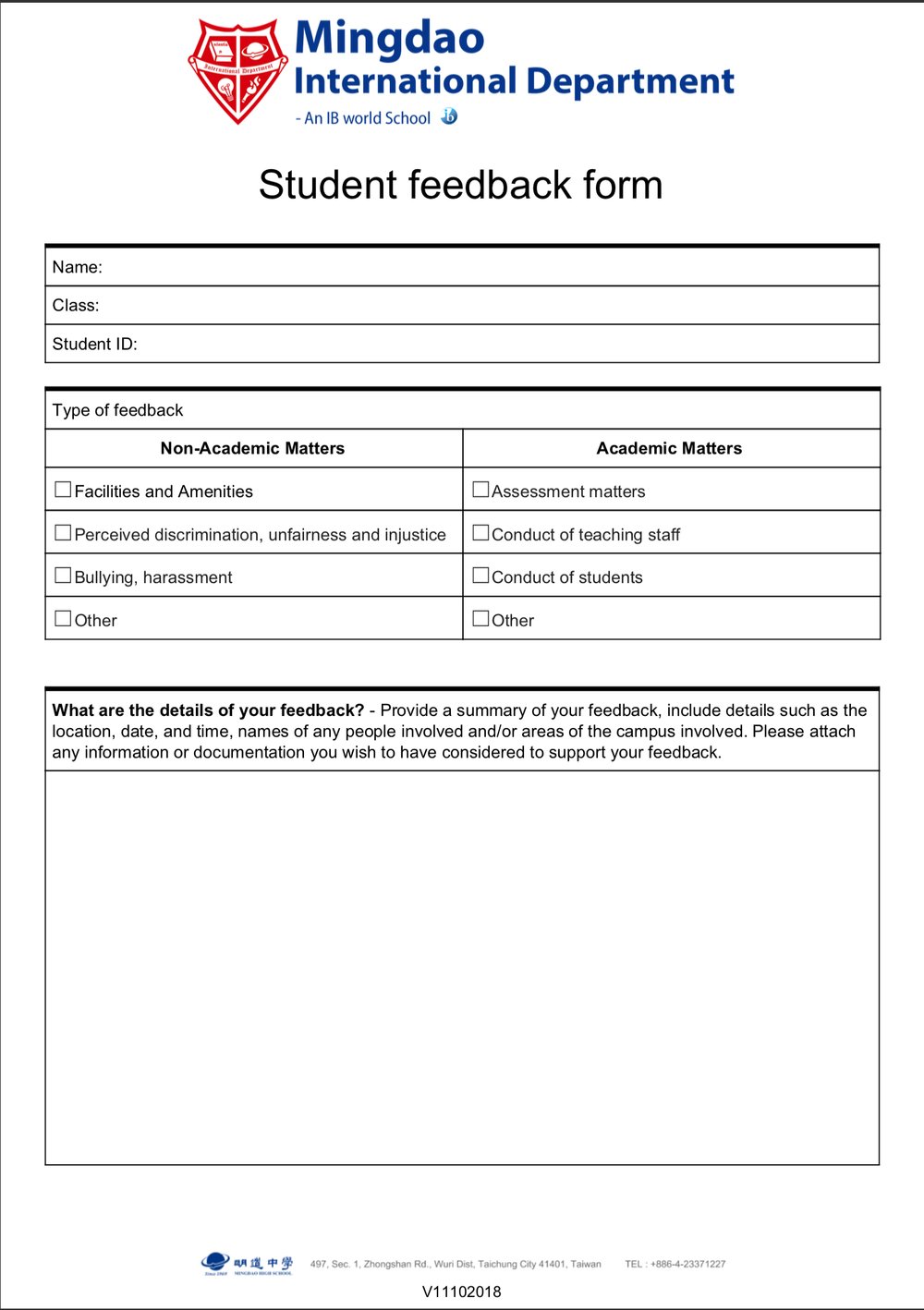 Student Resource — Mingdao High School International Department