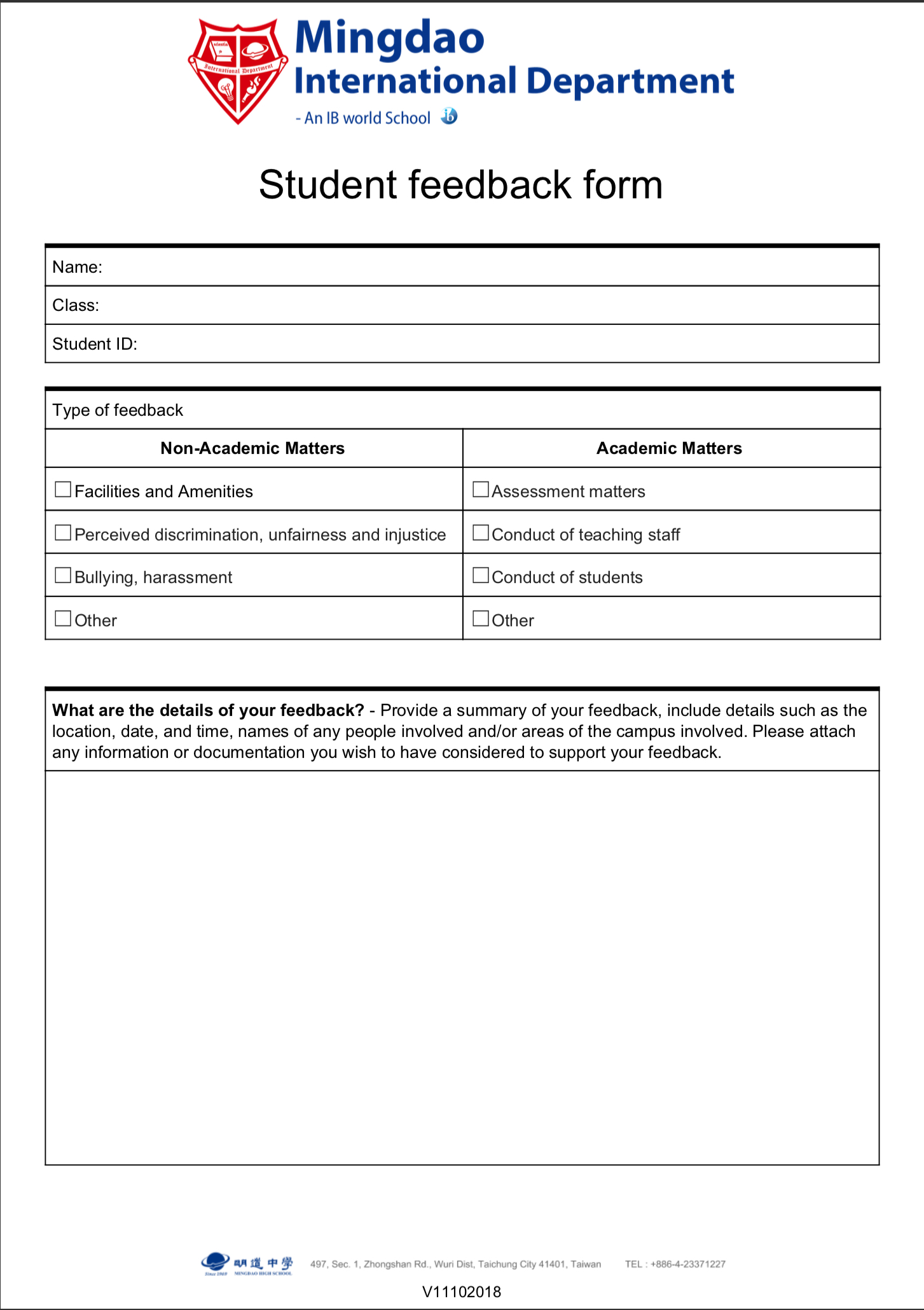 Student Resource — Mingdao High School International Department