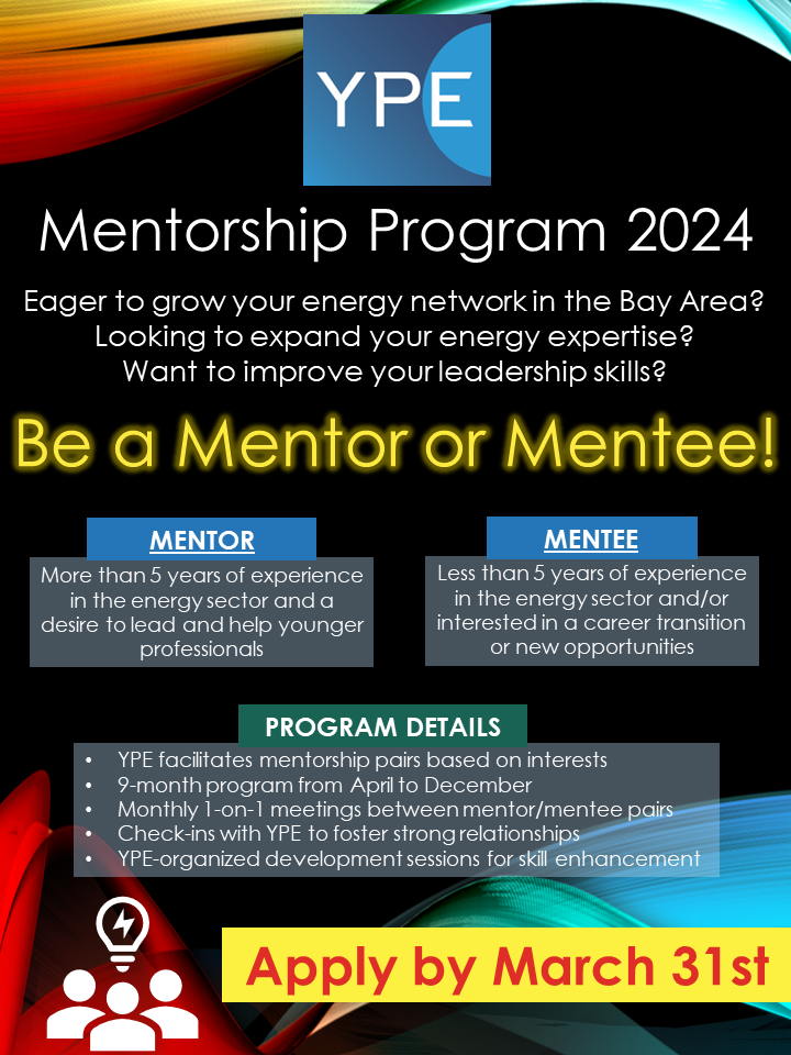 Mentorship — Young Professionals in Energy- SF Bay Area