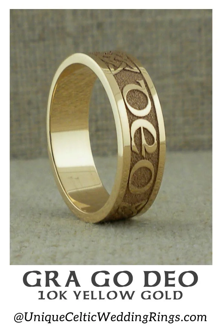Men's Gra Go Deo Wedding Ring — Unique Celtic Wedding Rings