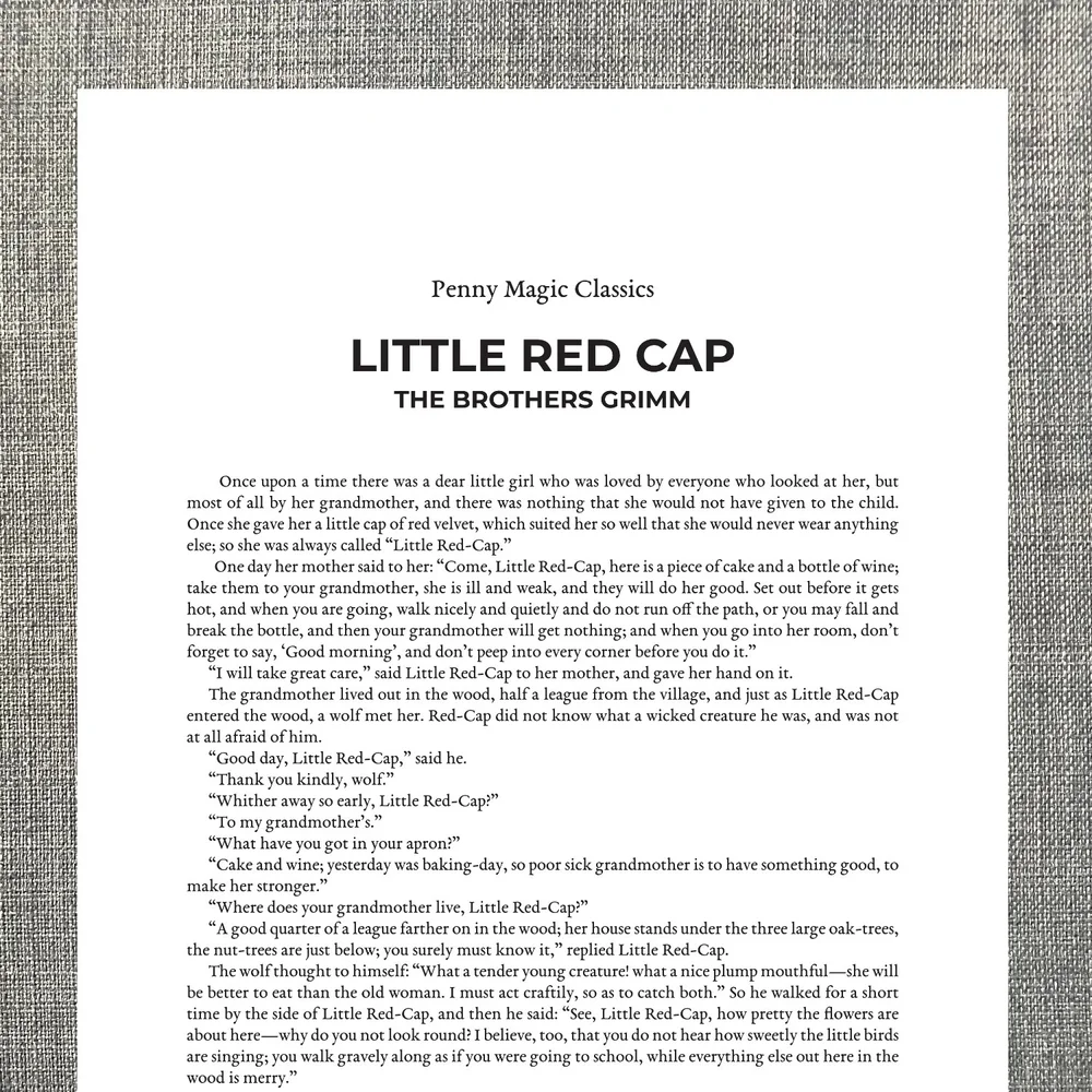Download a PDF of Little Red Cap (Red Riding Hood) by the Brothers ...