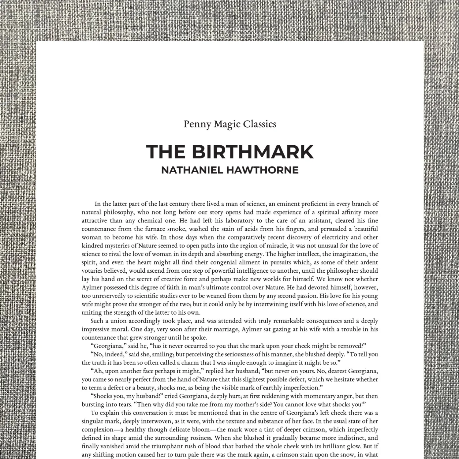 Download The Birthmark by Nathaniel Hawthorne as a Printable PDF ...