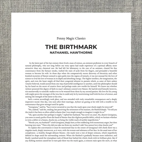 Download The Birthmark by Nathaniel Hawthorne as a Printable PDF ...