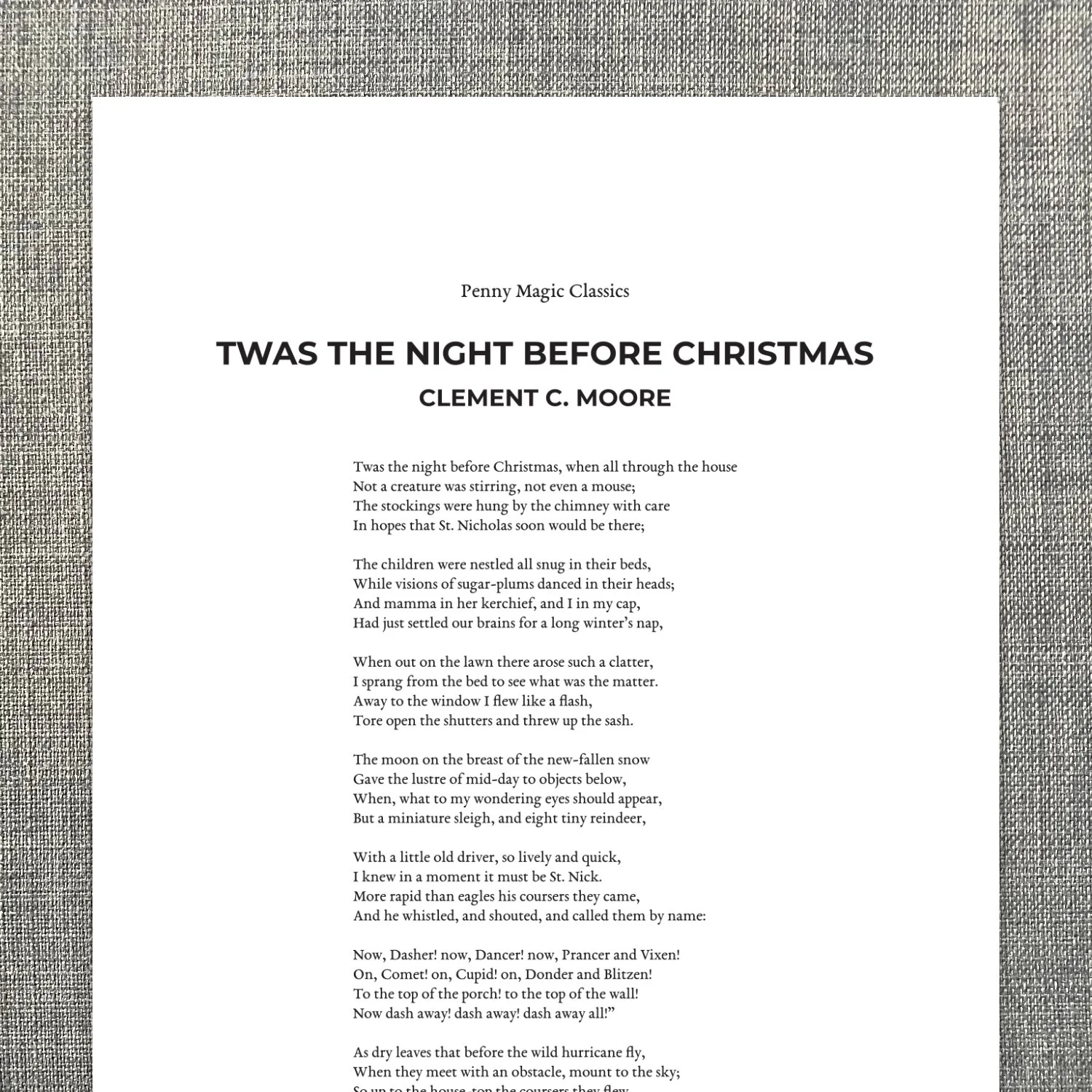 Download Twas the Night Before Christmas Poem as a Printable PDF ...