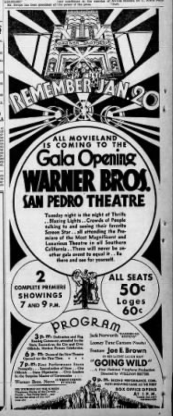 Stars, Ushers, and Jack Warner Jr: Remembering the Warner Grand Theatre ...