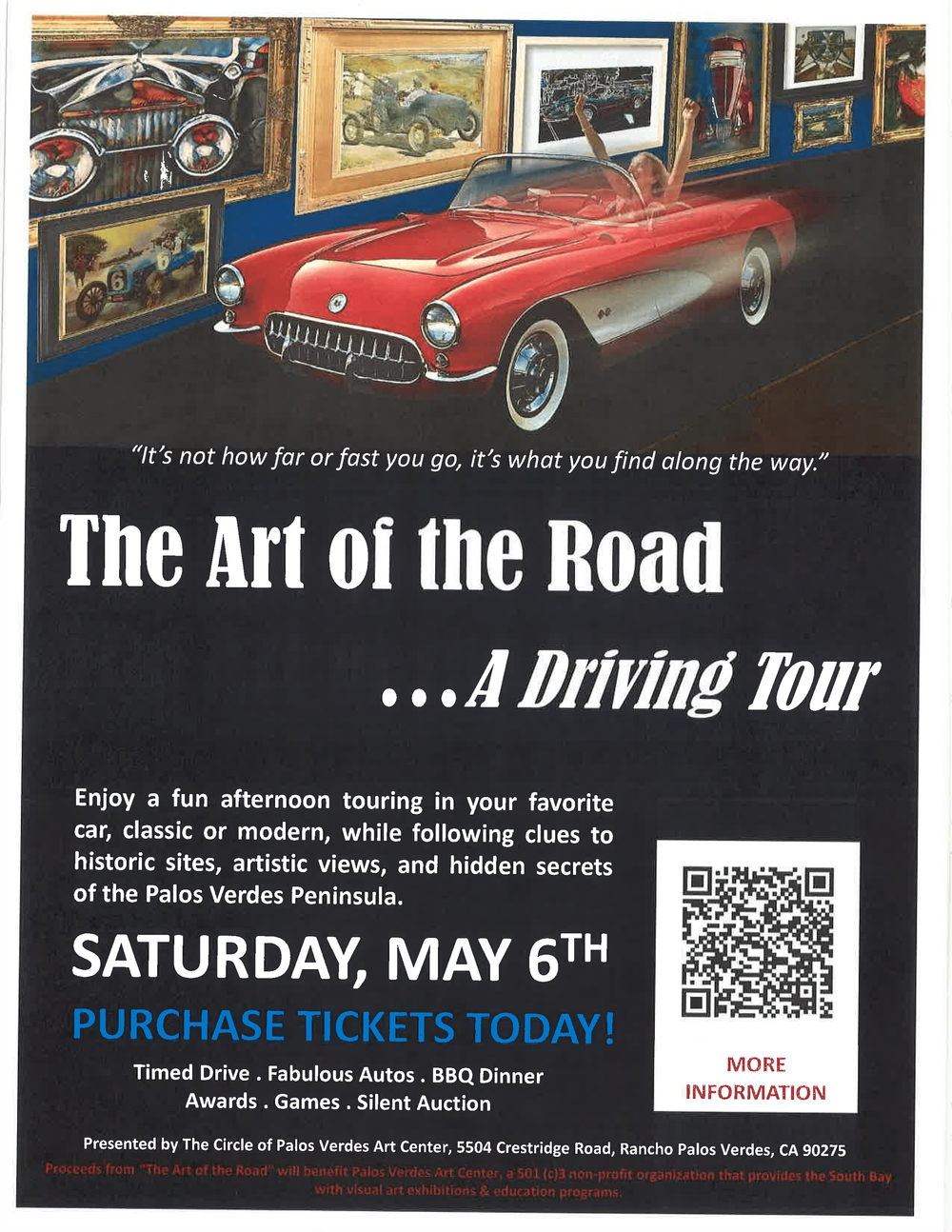 The Art of the Road...A Driving Tour! Saturday May 6, 2023. Presented by the Circle of Palos ...