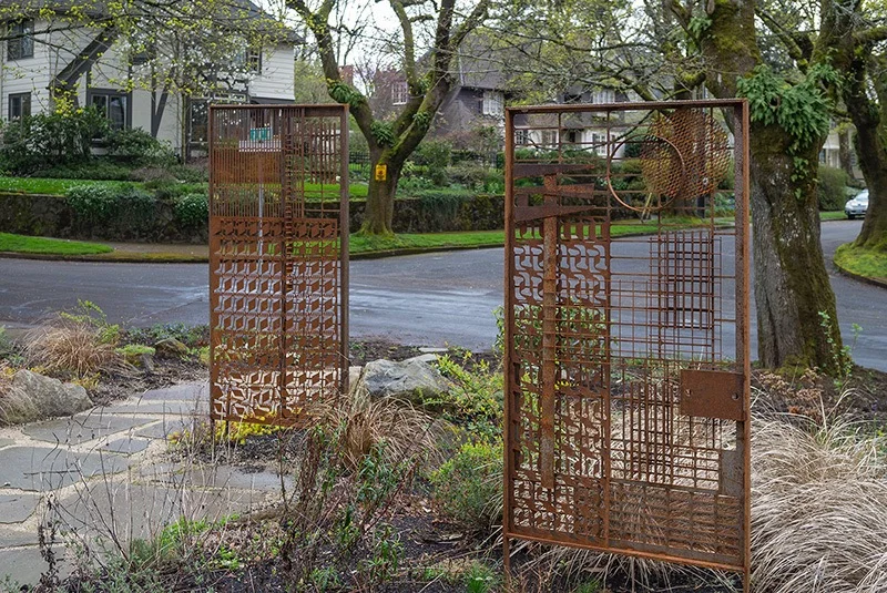 jill torberson-custom steel trellises, screens, arbors, fireplace ...