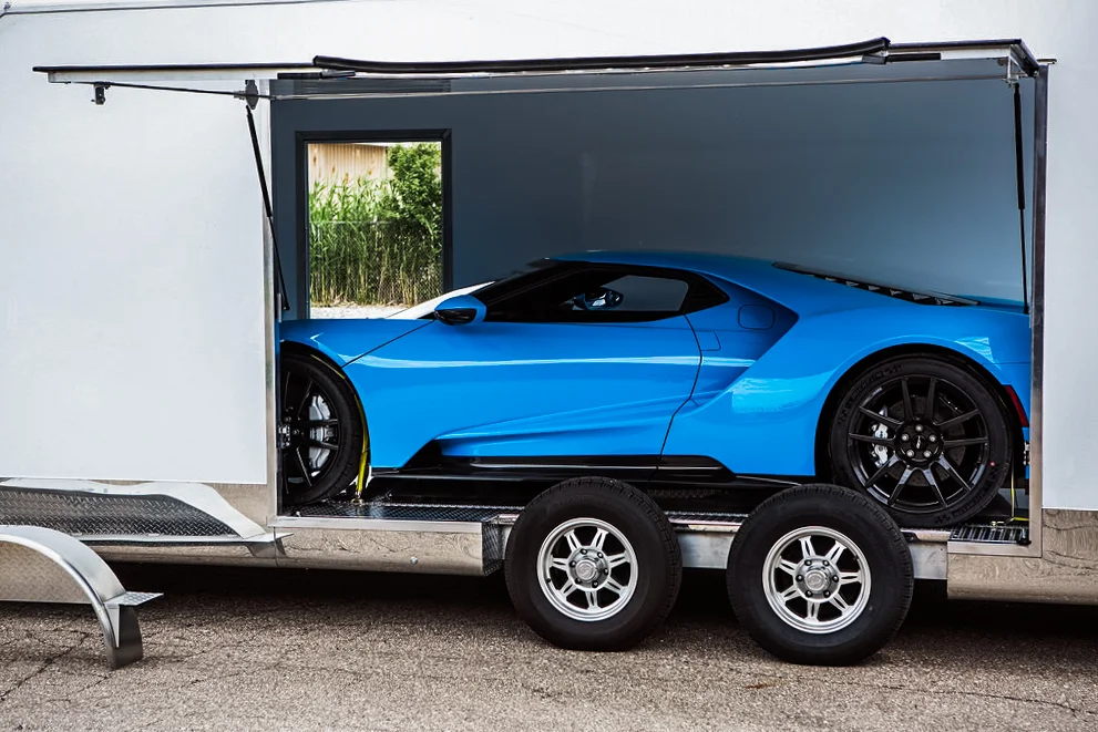 Enclosed Car Trailer with Escape Door and Removable Fender — JIMGLO ...