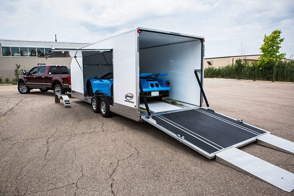 Enclosed Car Trailer with Escape Door and Removable Fender — JIMGLO ...