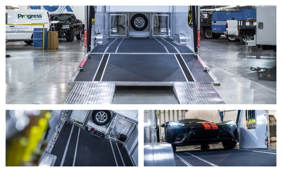 Enclosed Car Trailer with Escape Door and Removable Fender — JIMGLO ...