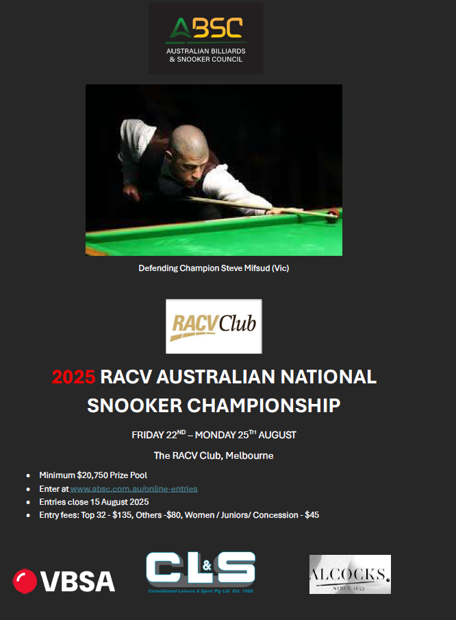 Australian National Snooker Championship — Snooker and Billiards NSW