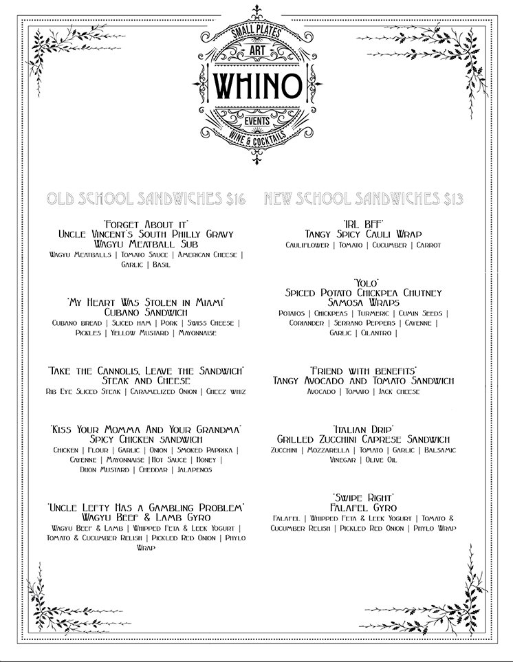 Menus — WHINO