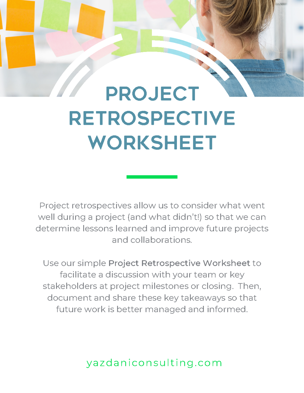 Project Retrospective Worksheet — Yazdani Consulting and Facilitation