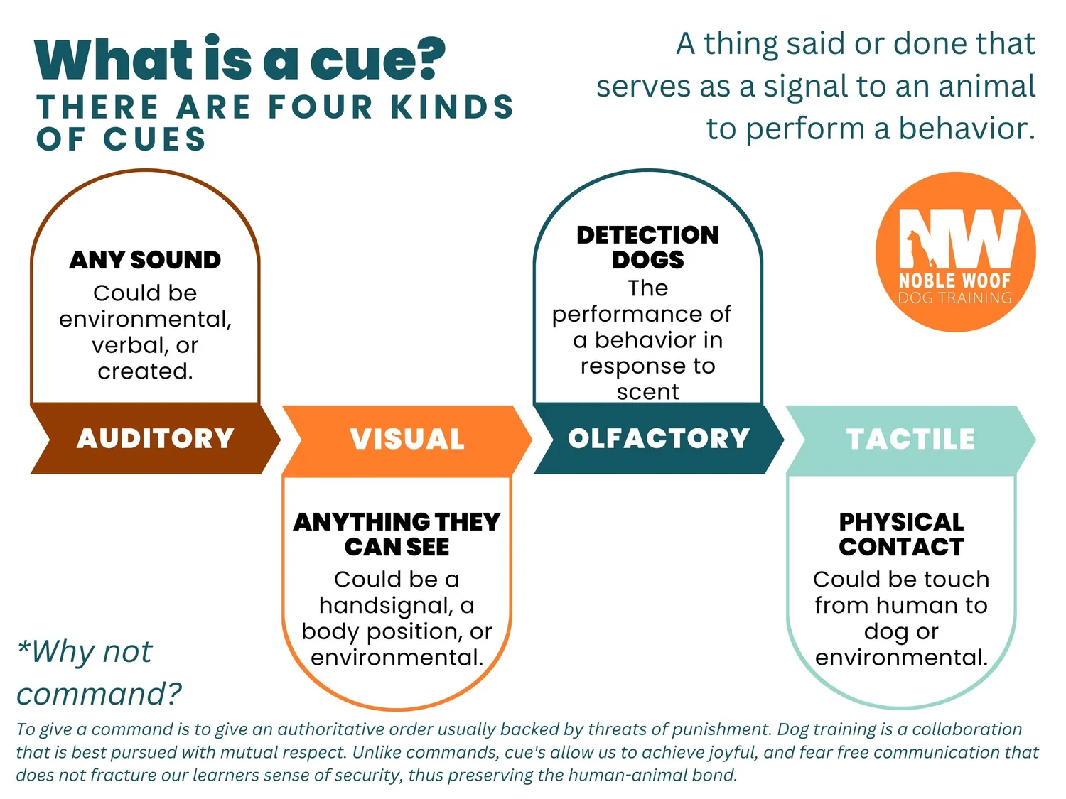 What is a cue? — Noble Woof Dog Training Portland Oregon