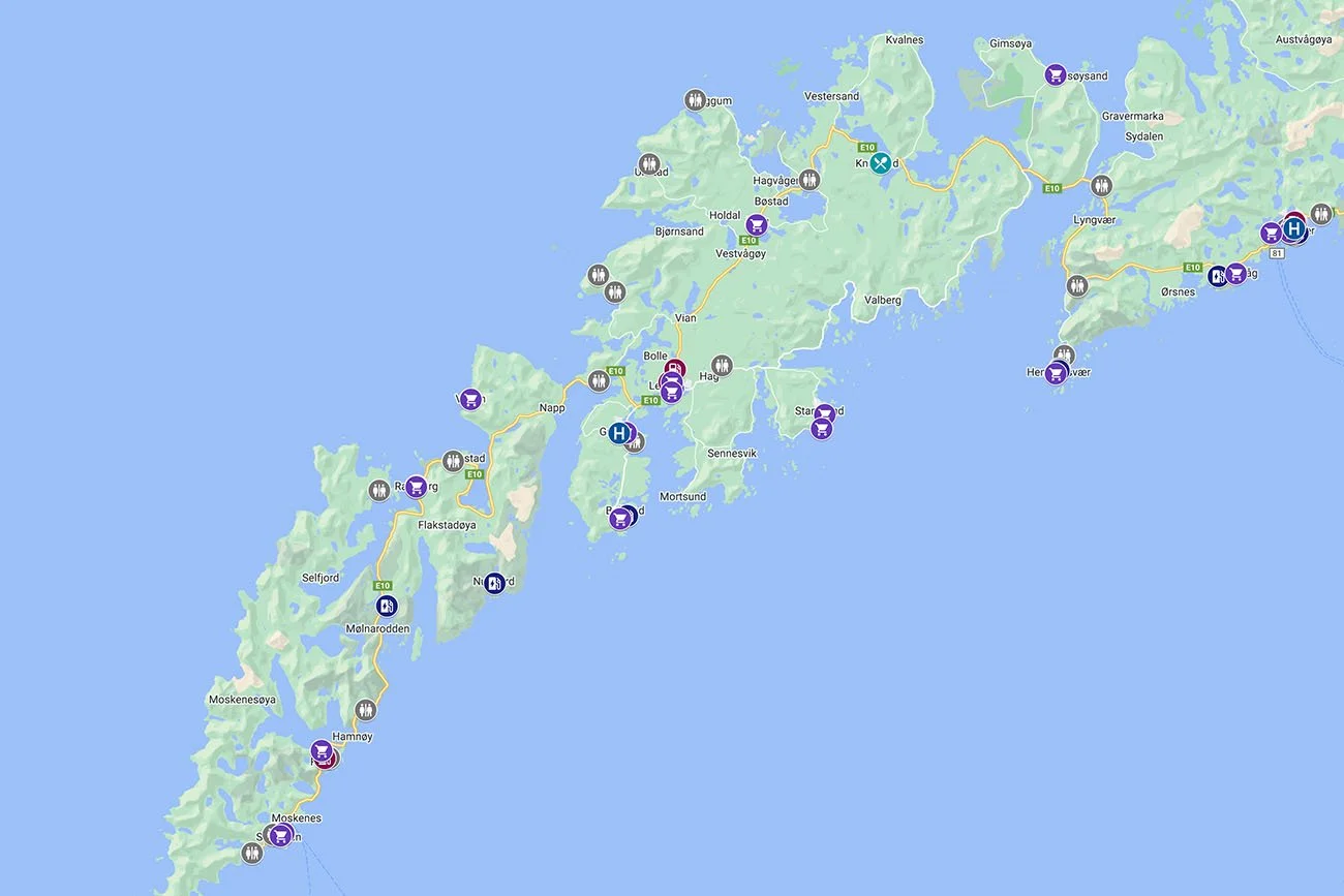 Best places to see in Lofoten - Map of the Lofoten Islands — Tomas ...