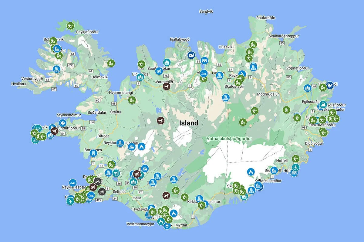 Best places to see in Iceland - interactive map — Tomas Havel | Travel ...