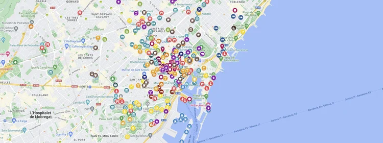 Barcelona Tourist Map - Interactive map — Tomas Havel | Travel ...