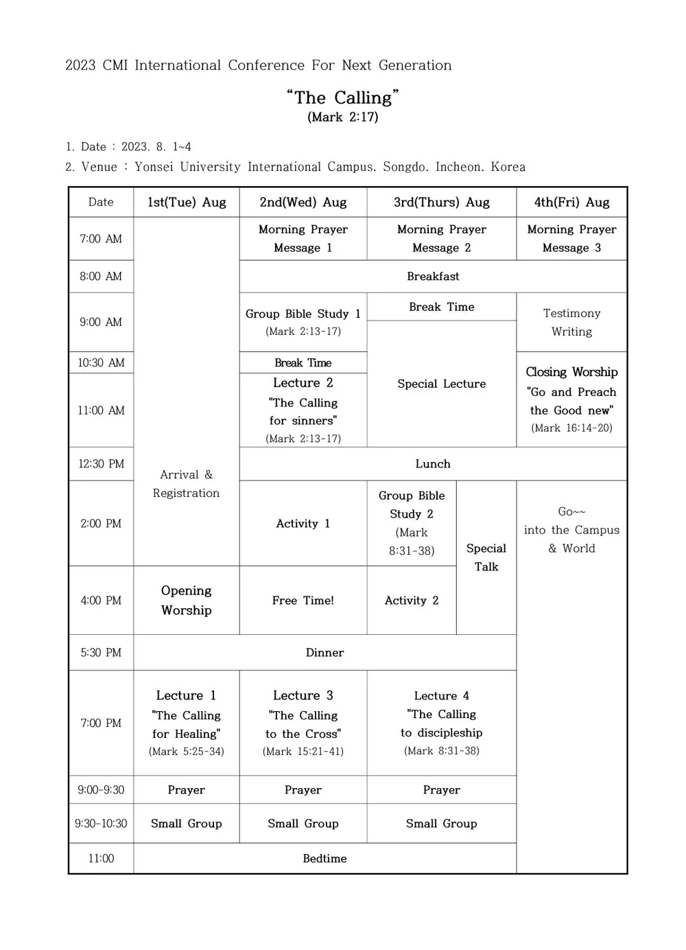 Events — Global CMI