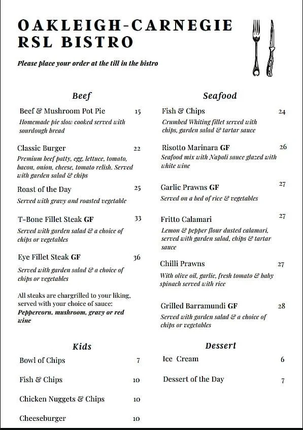 Dining — Oakleigh/Carnegie RSL Club