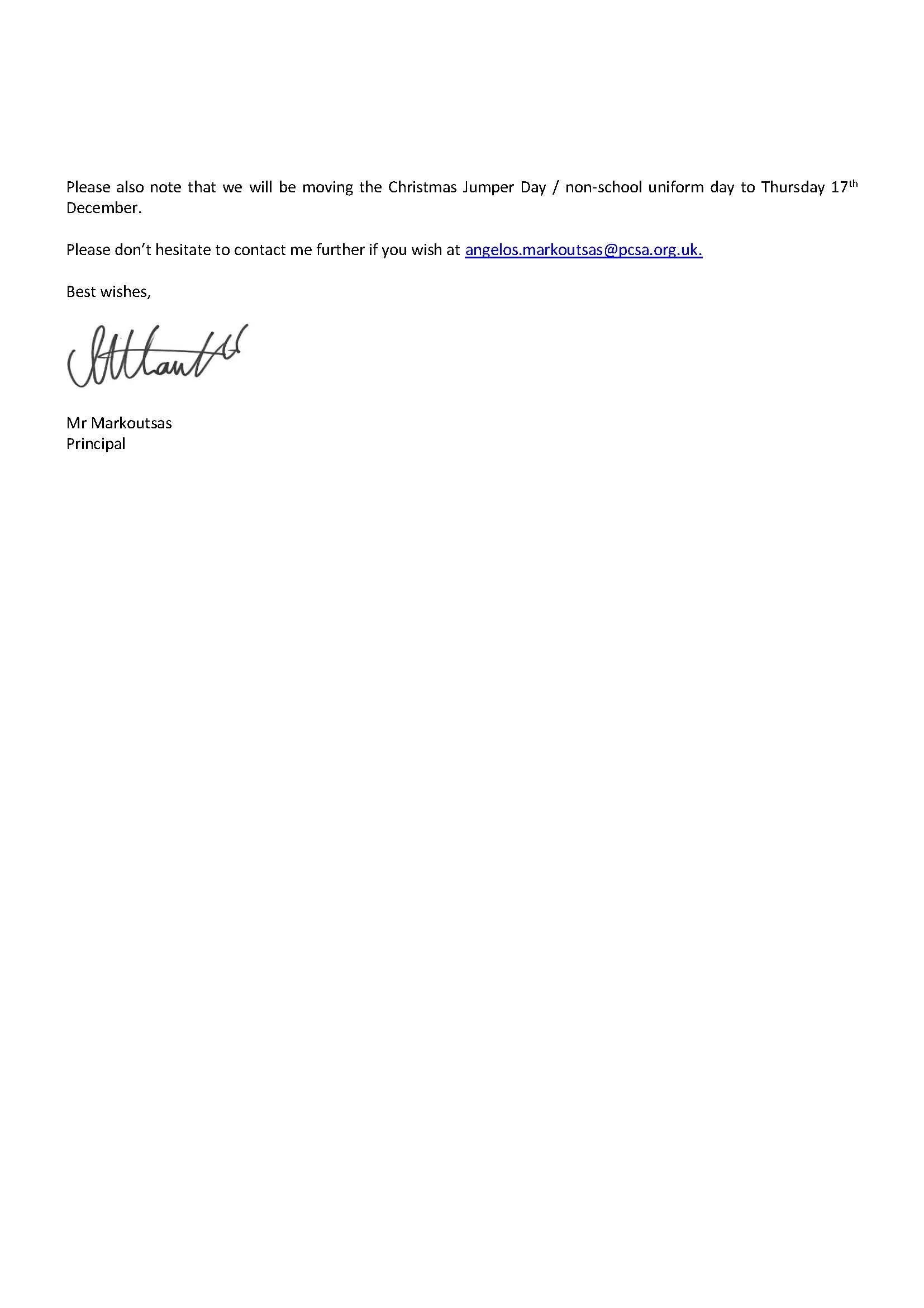 Important Update for Parents/Carers: Inset Day - Friday 18 December ...