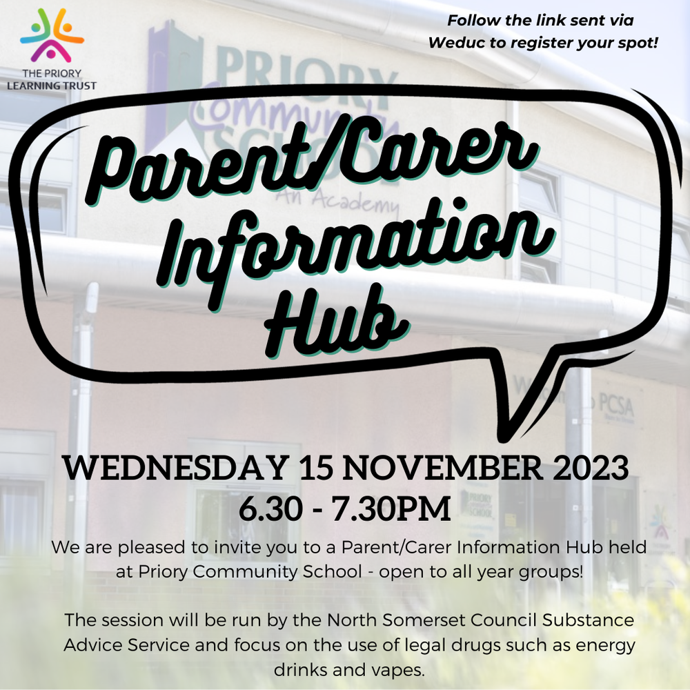 Parent/Carer Information Hub - 15 November 2023 — PCSA