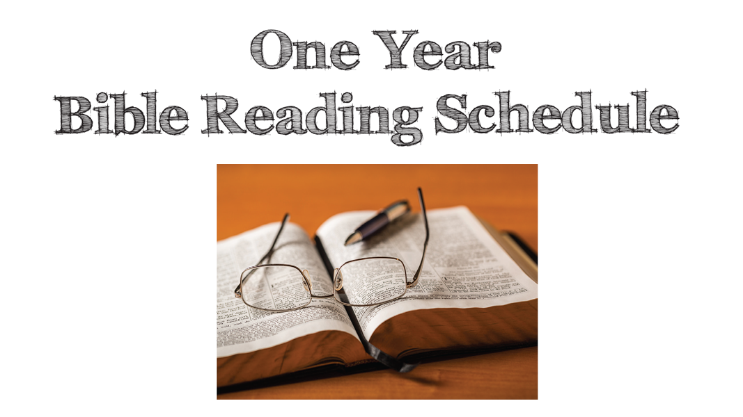 Bible Reading Schedule — Trident Baptist