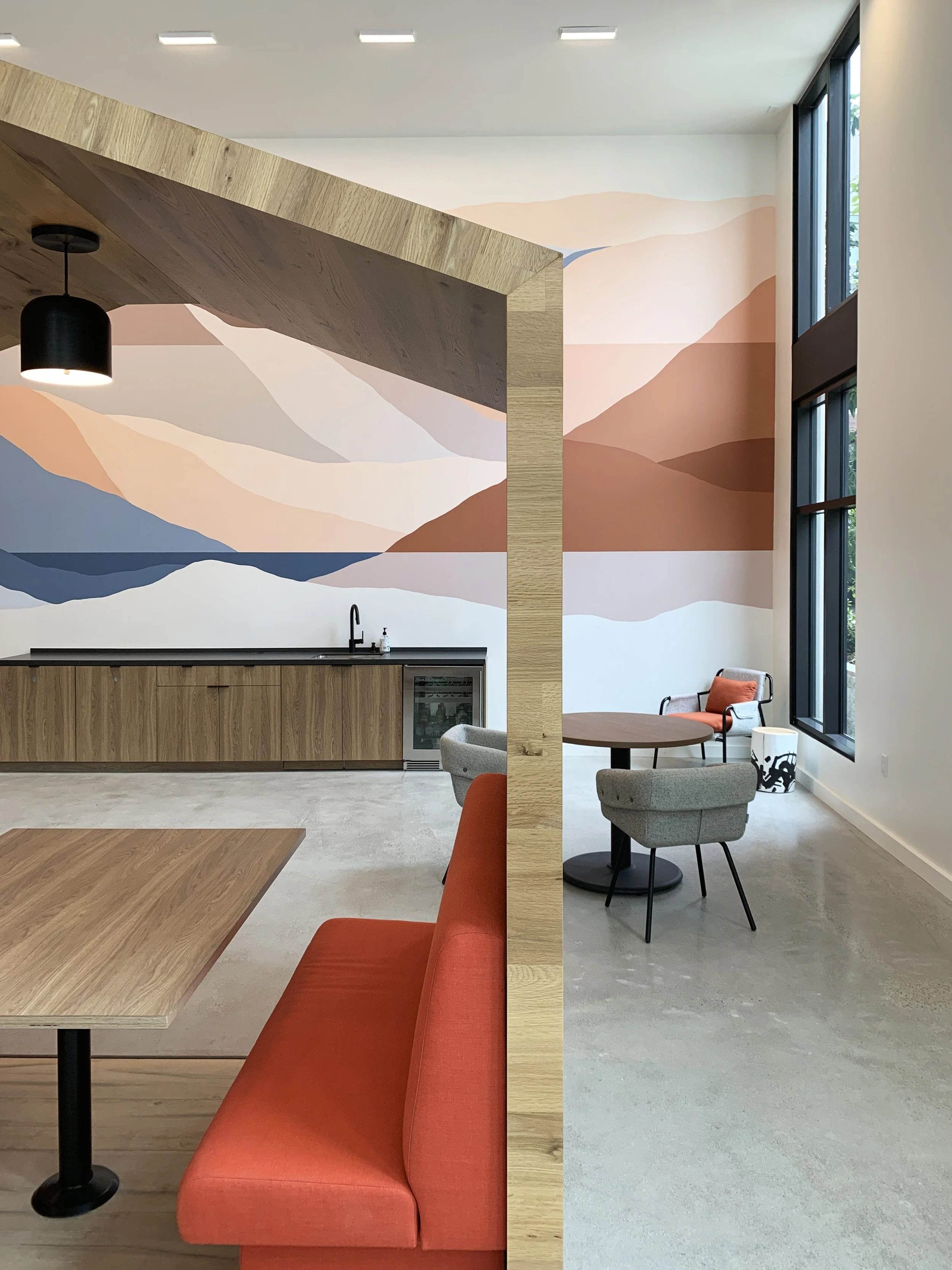 One Paseo Living Coworking Mural Betty Larkin Muralist Artist