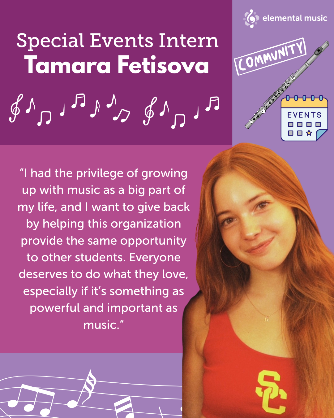 Meet Tamara, our Special Events Intern! — Elemental Music