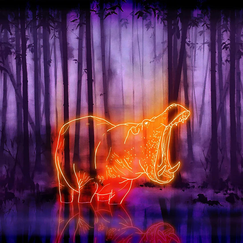 Neon Animal Paintings