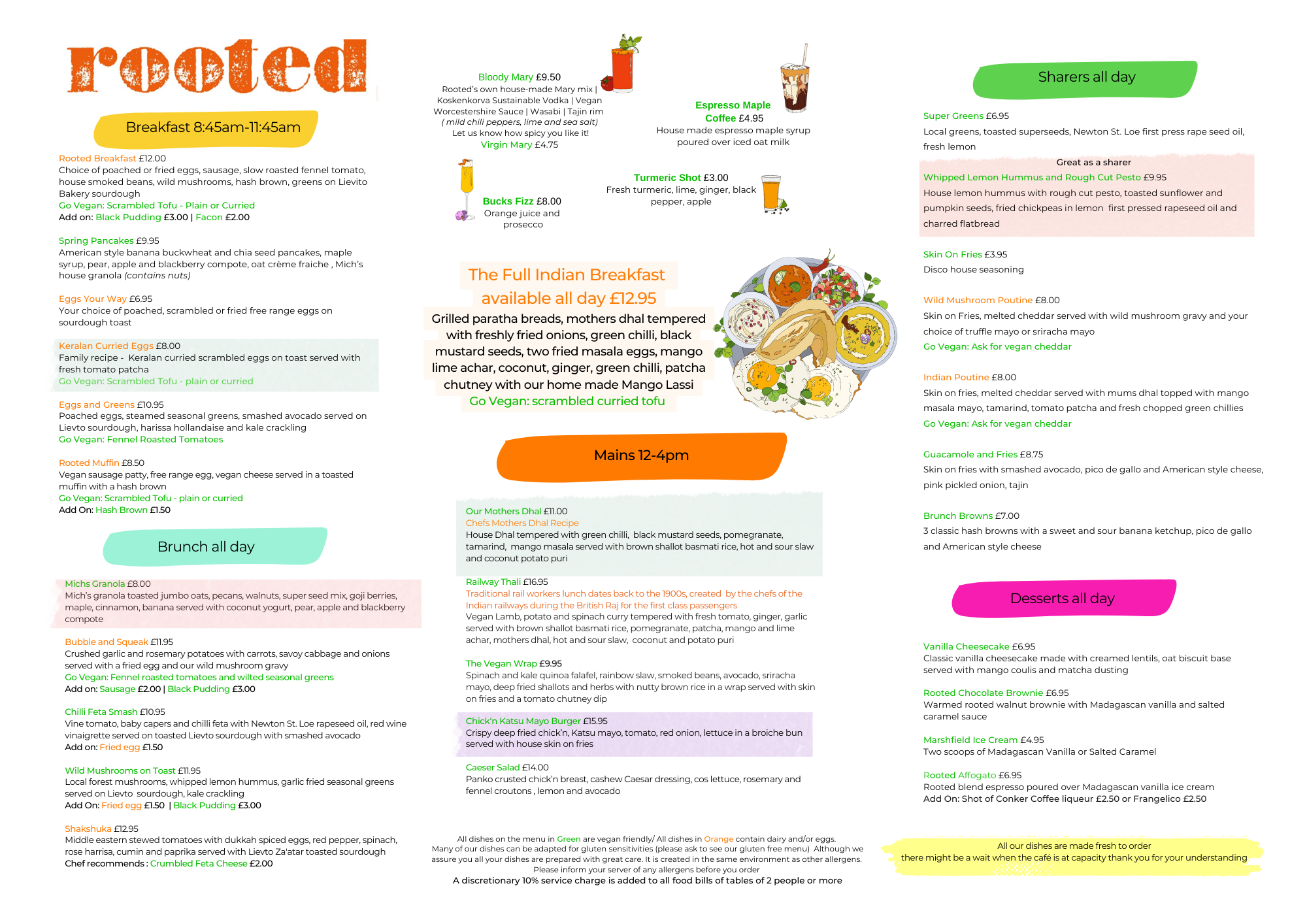 Menus — Rooted Cafe