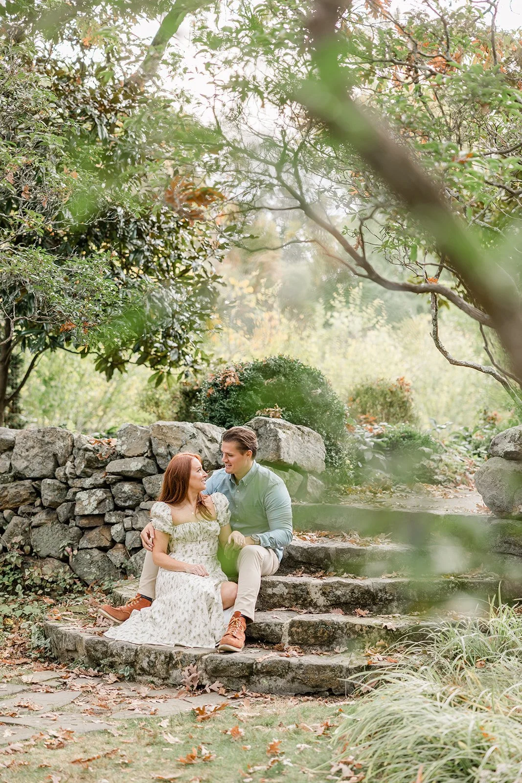 Cross Estate Gardens Summer Engagement — Lizzie Burger Photography | NY & NJ Wedding Photographer