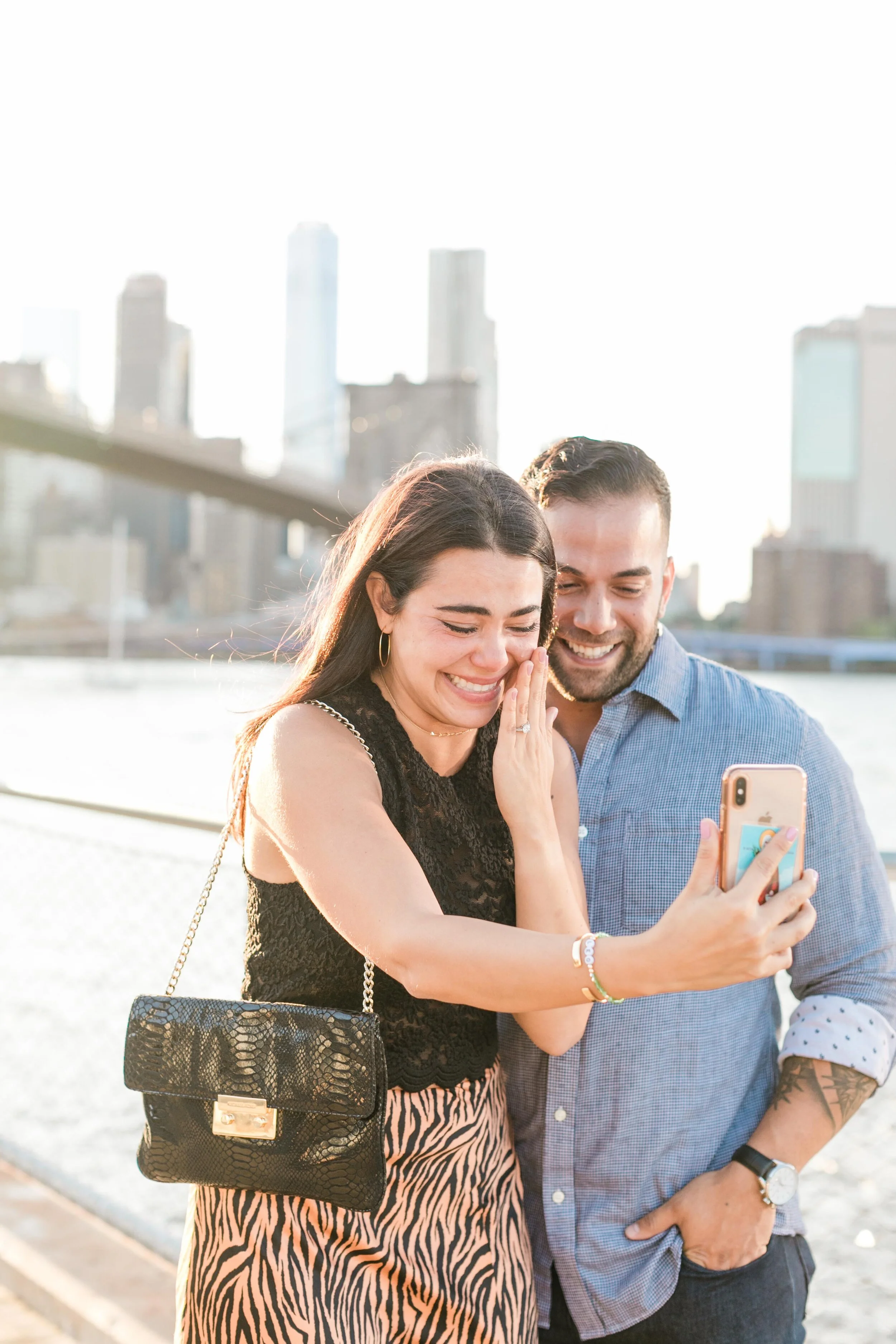 Sunset Brooklyn Bridge Park Proposal — Lizzie Burger Photography | NY ...
