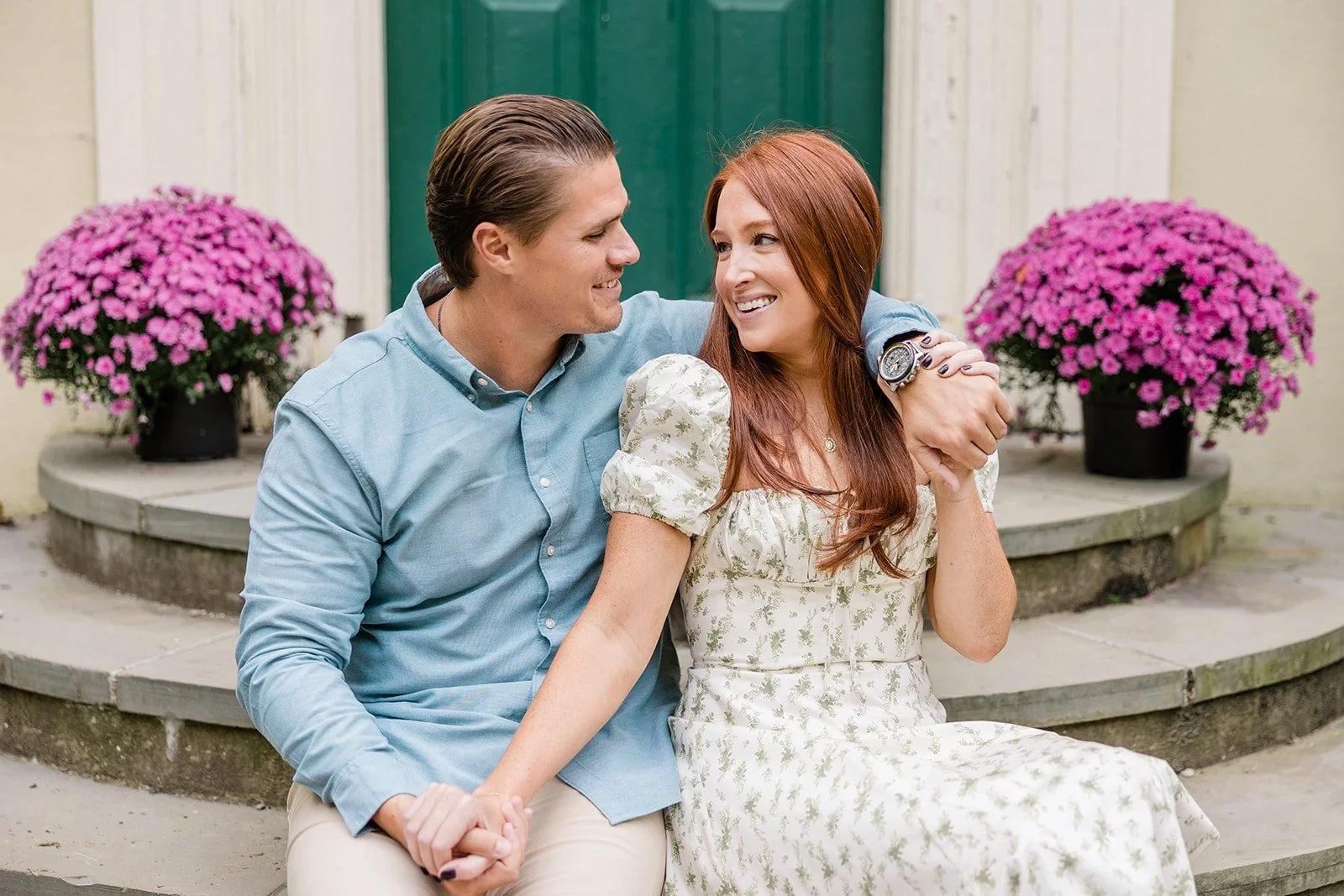 Cross Estate Gardens Summer Engagement — Lizzie Burger Photography | NY & NJ Wedding Photographer