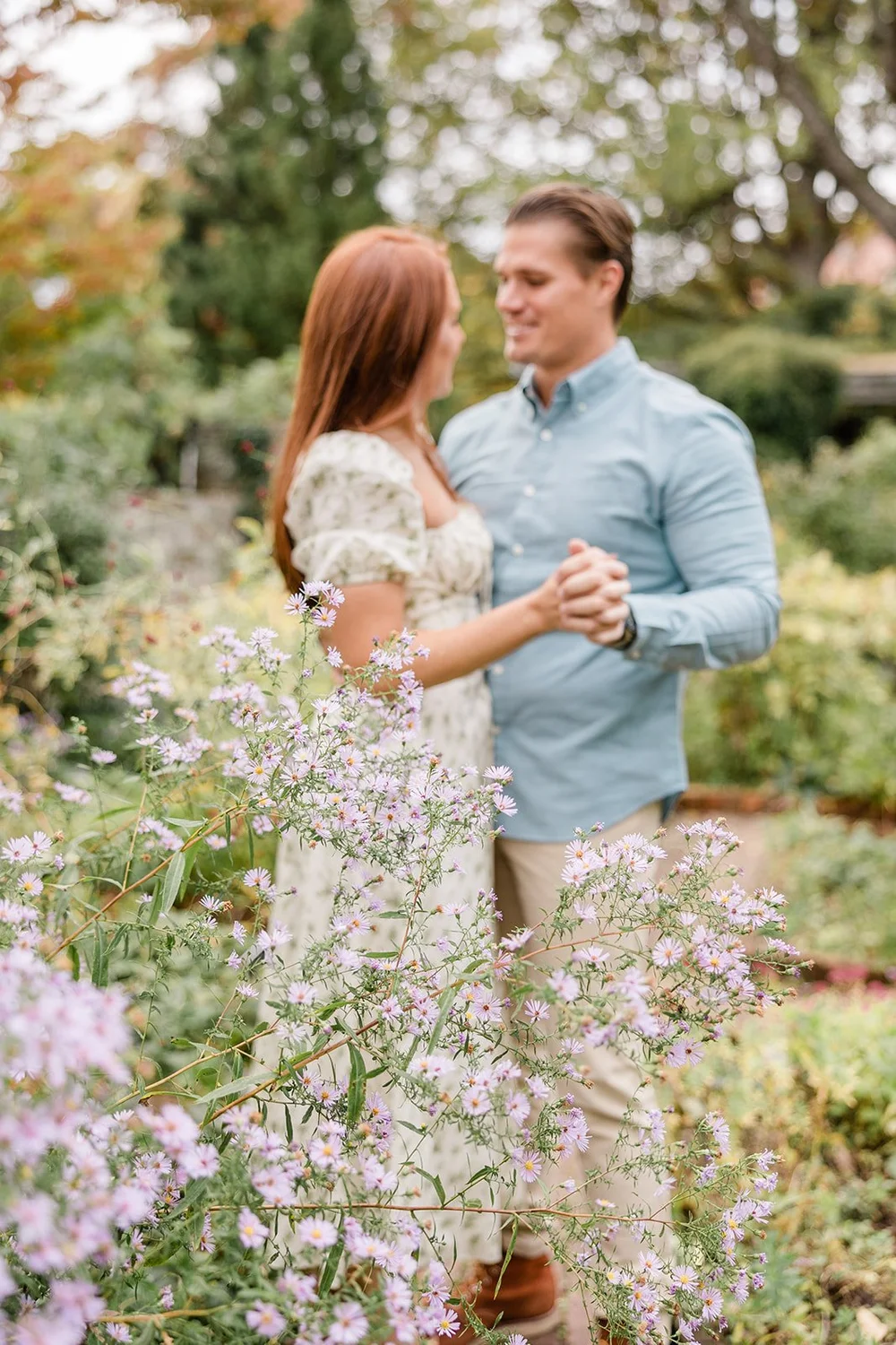 Cross Estate Gardens Summer Engagement — Lizzie Burger Photography | NY & NJ Wedding Photographer