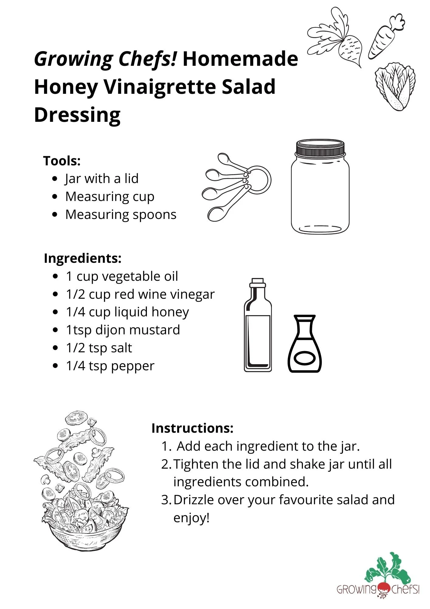 Make a Salad Bar Activity | Growing Chefs!