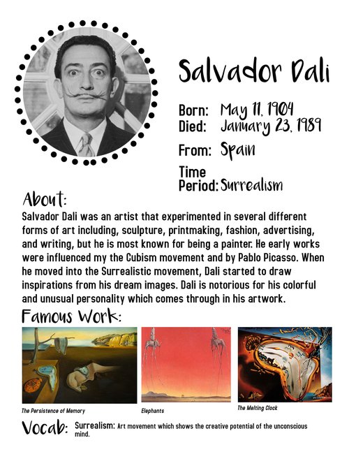 At Home Art Lessons for Kids | Salvador Dalí — KayDee Runkel art+design