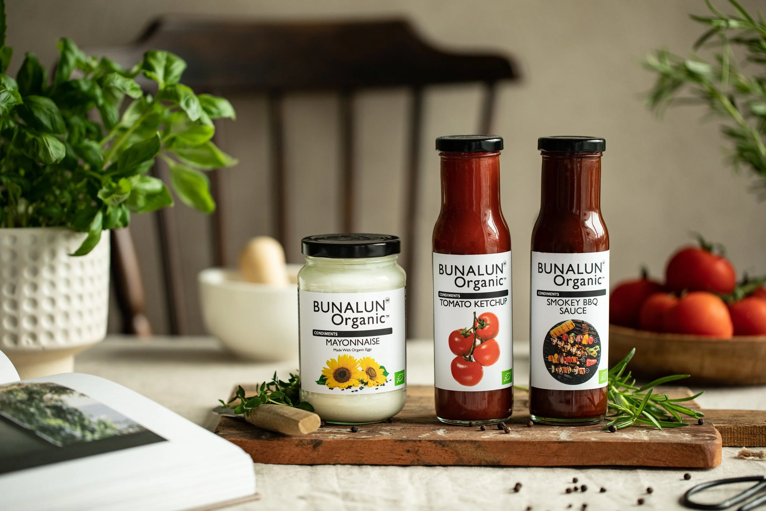 Organic Range of Condiments; Smokey BBQ Sauce, Organic Ketchup, Organic ...