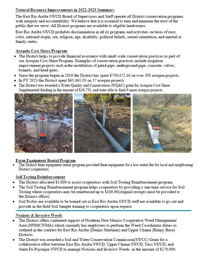 News and Information — East Rio Arriba SWCD