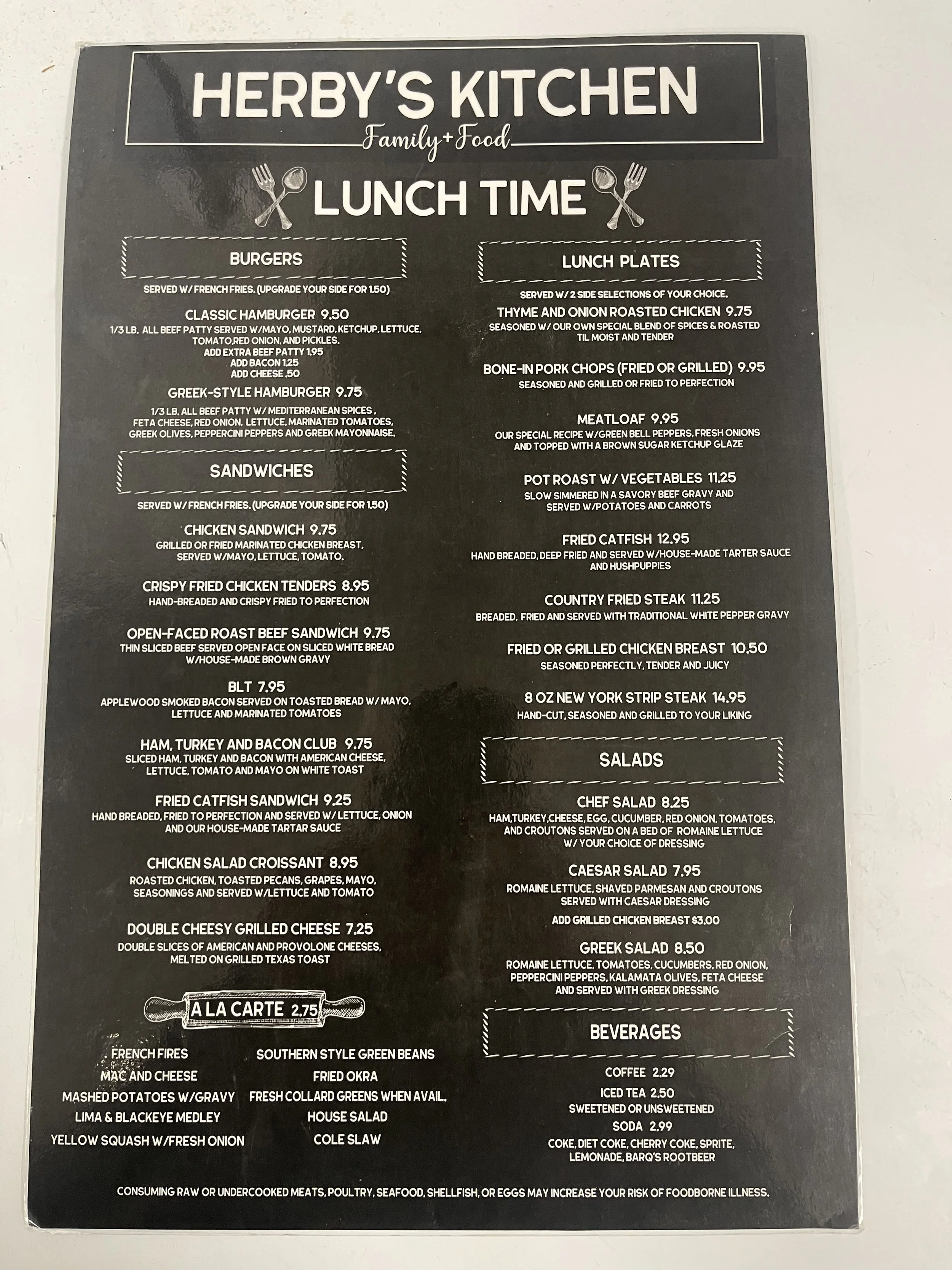 Menu — HERBY'S KITCHEN - Family & Food Diner, Breakfast and Lunch