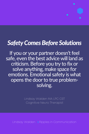 How to Build Emotional Safety in a Relationship — Lindsay Walden