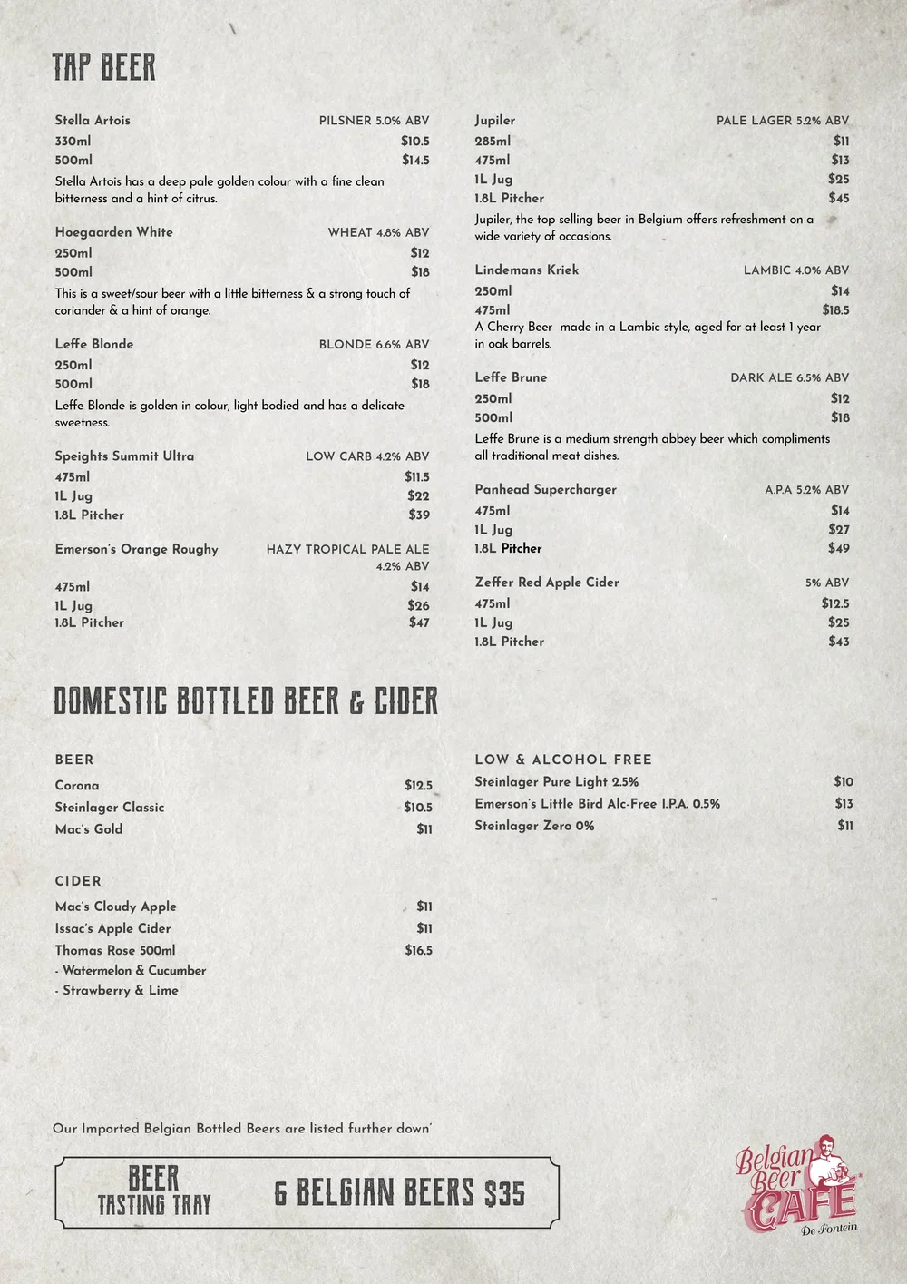 Drink — De Fontein Belgian Beer Cafe