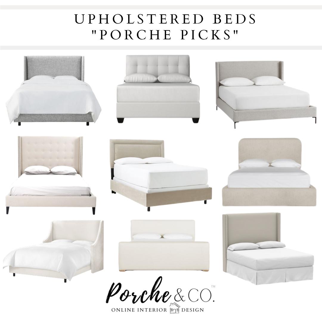 Porche Picks :: Pairing Upholstered Beds with the perfect Nightstands ...
