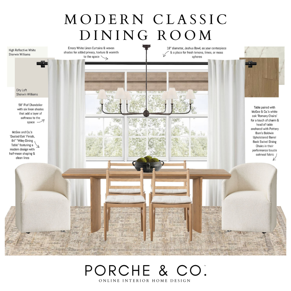 Designs of the Week :: Modern Classic Dining Room Designs — Porche & Co.