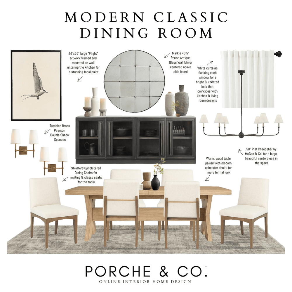 Designs of the Week :: Modern Classic Dining Room Designs — Porche & Co.